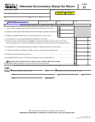 Form 52 - Fill Out, Sign Online and Download Fillable PDF, Nebraska ...