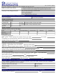 Form HW0411 Download Printable PDF or Fill Online Work Verification ...