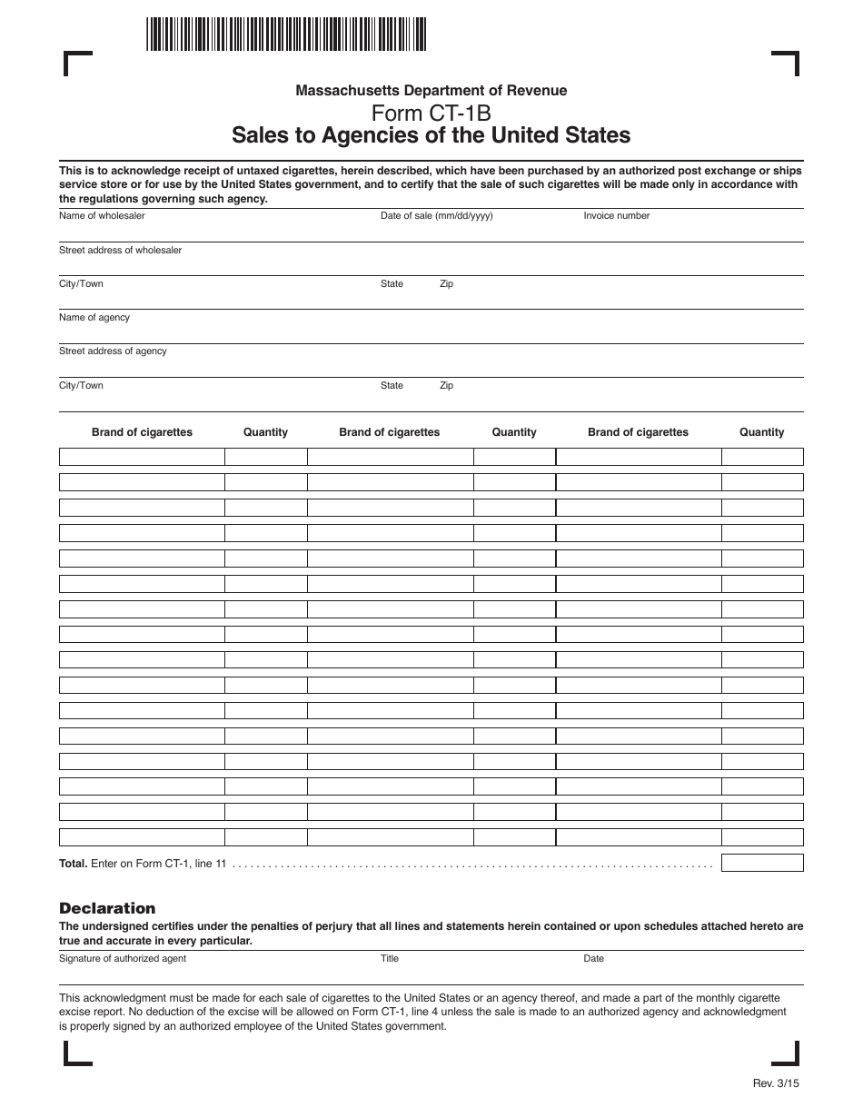 Form CT-1B - Fill Out, Sign Online and Download Printable PDF ...