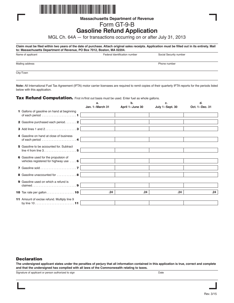 Form GT-9-B - Fill Out, Sign Online and Download Printable PDF ...