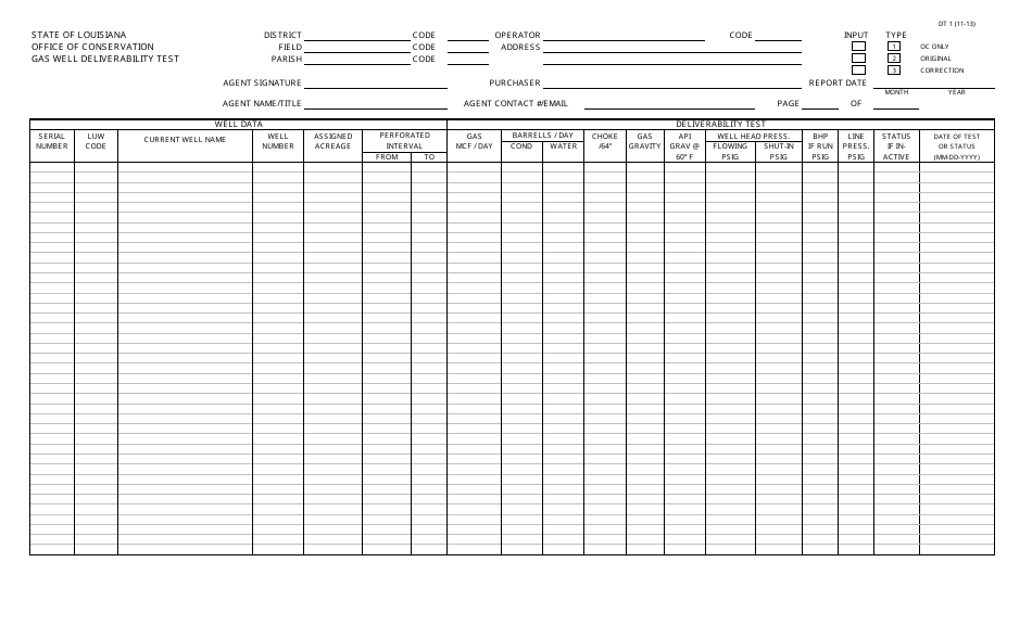 Form DT1 - Fill Out, Sign Online and Download Printable PDF, Louisiana ...