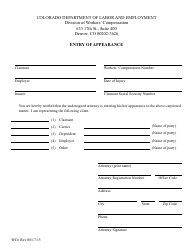 Form WC6 Download Fillable PDF or Fill Online Entry of Appearance ...