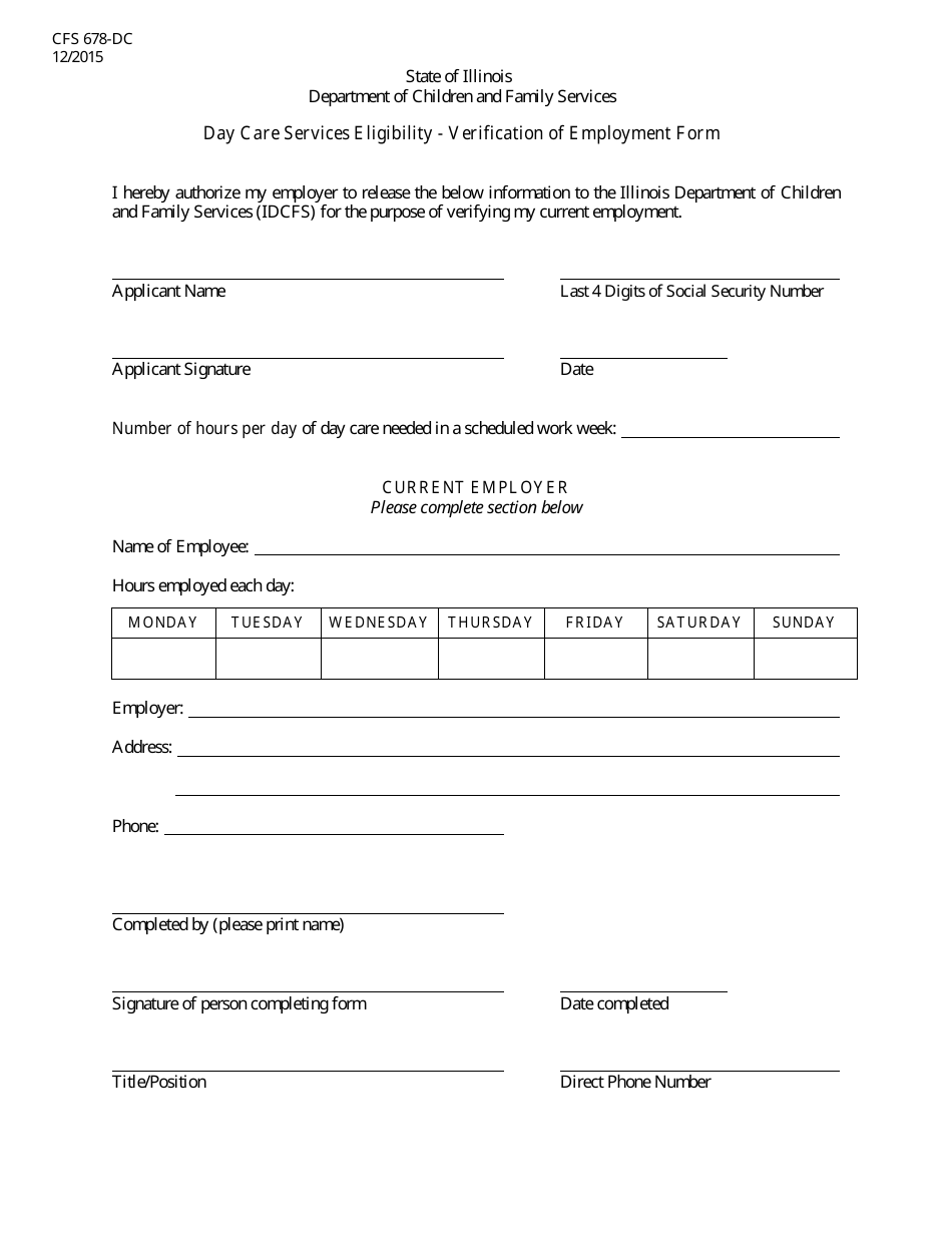 Form CFS678-DC - Fill Out, Sign Online and Download Fillable PDF ...