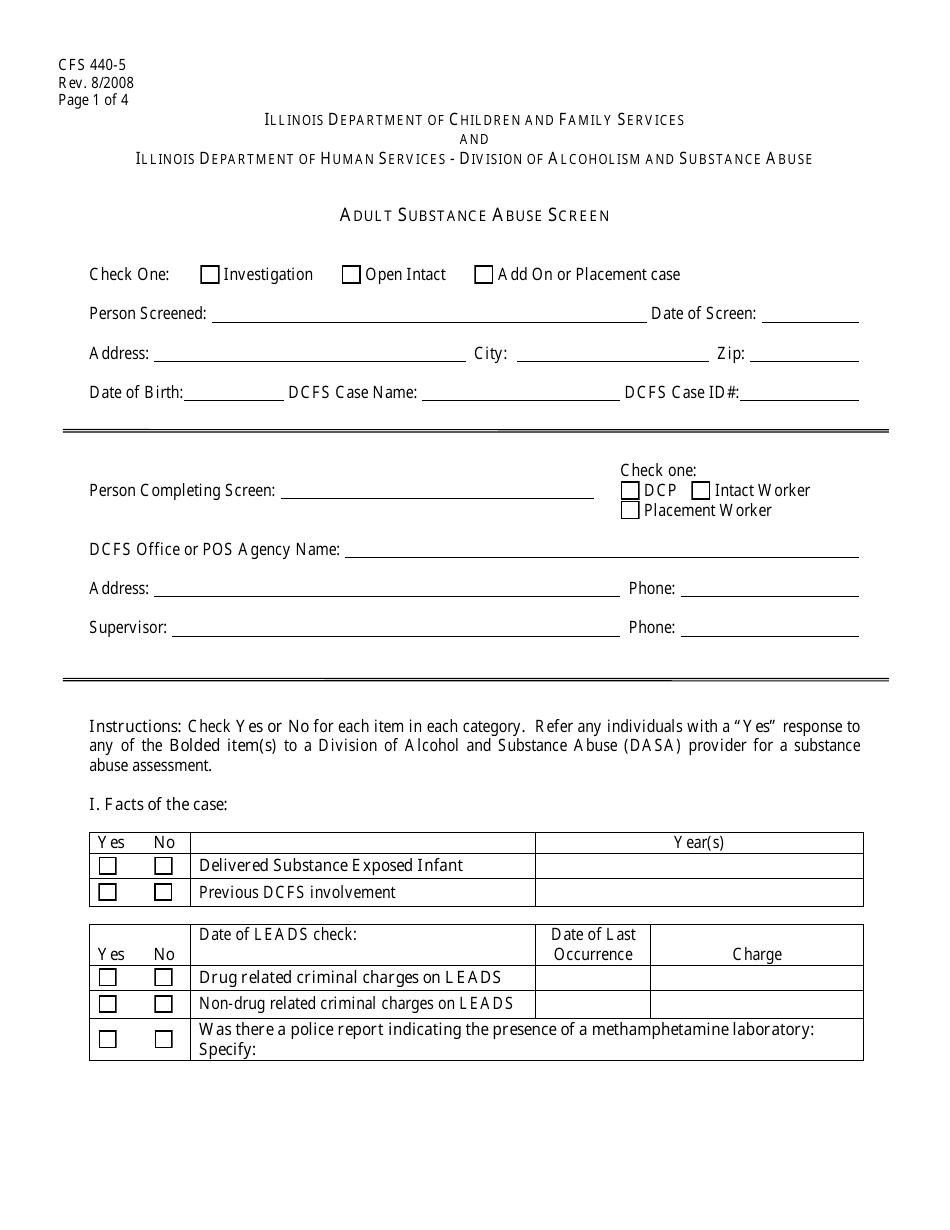 Form CFS440-5 - Fill Out, Sign Online and Download Fillable PDF ...