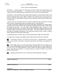 Form CFS452 Download Fillable PDF or Fill Online Well Water Agreement ...