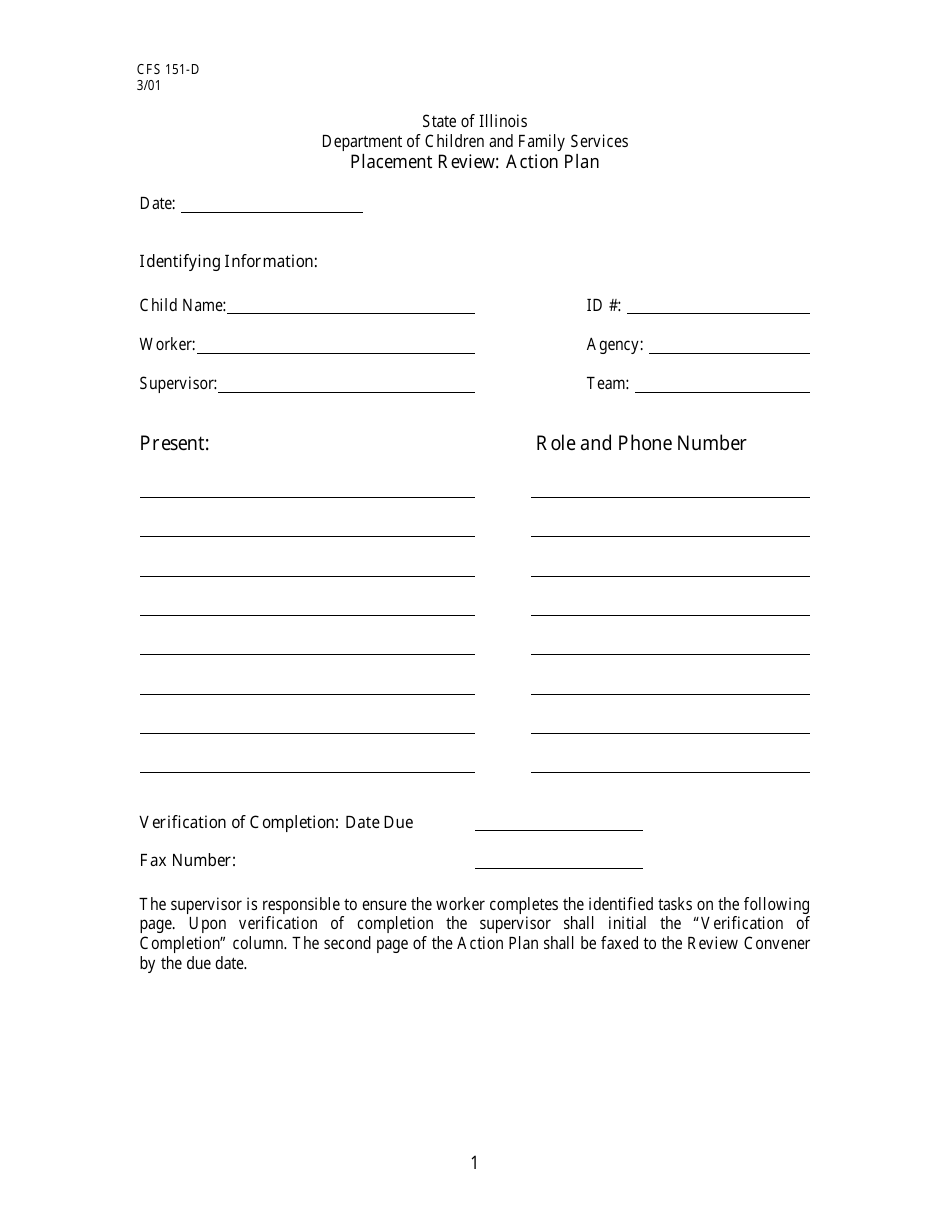Form CFS151-D - Fill Out, Sign Online and Download Fillable PDF ...