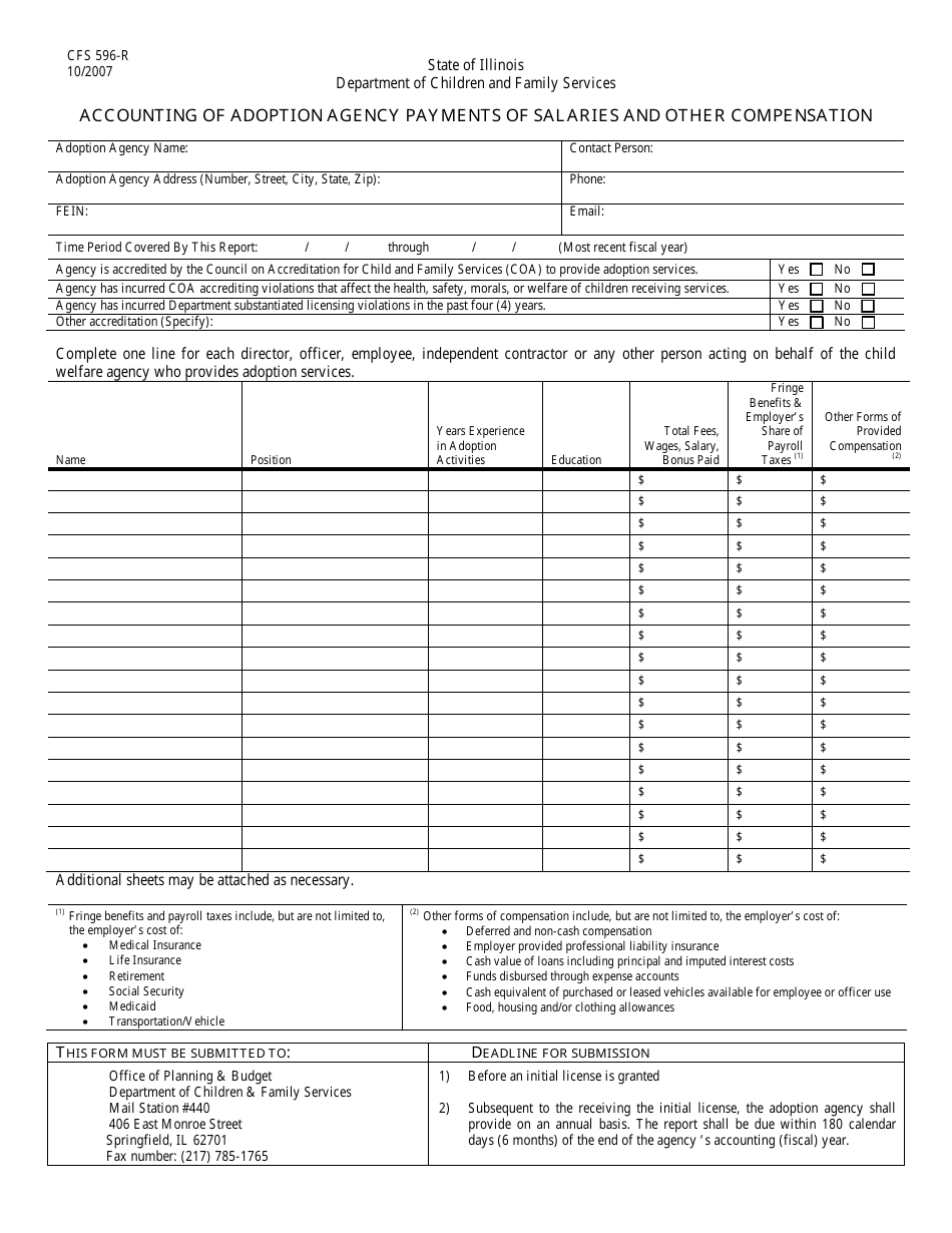 Form CFS596-R - Fill Out, Sign Online and Download Fillable PDF ...