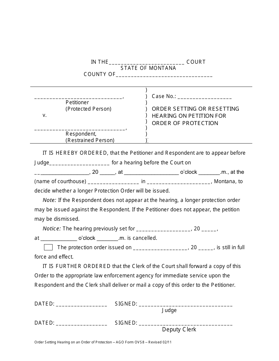 AGO Form OVS8 - Fill Out, Sign Online and Download Printable PDF ...