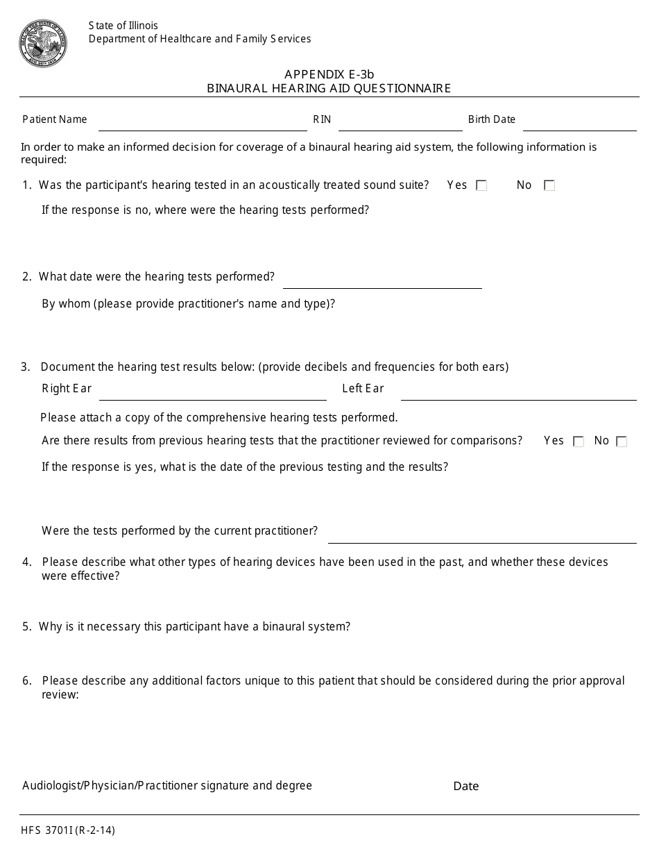 Form HFS3701I Appendix E-3B Download Fillable PDF or Fill Online ...