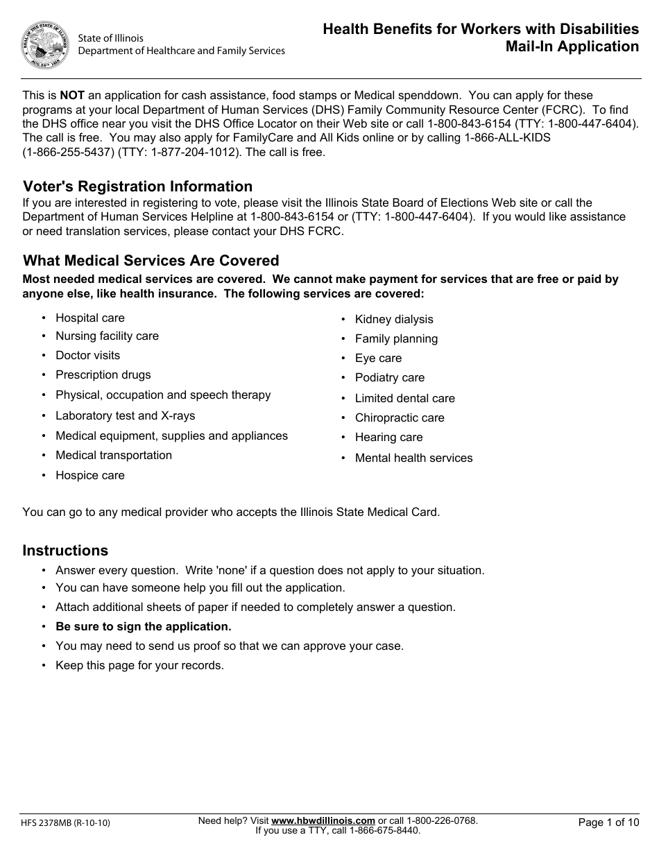 Form HFS2378MB - Fill Out, Sign Online and Download Fillable PDF ...