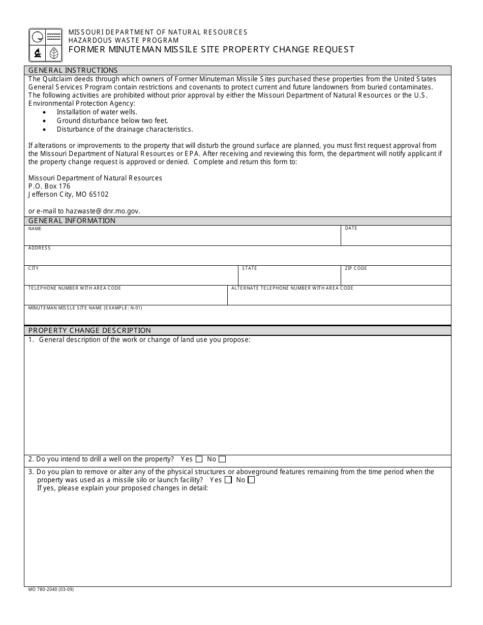 Form MO780-2040 - Fill Out, Sign Online and Download Fillable PDF ...