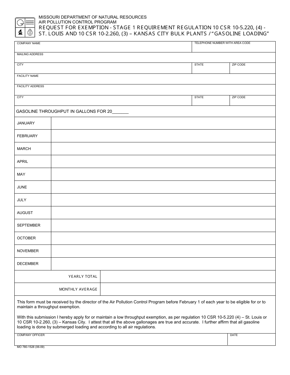Form MO780-1528 - Fill Out, Sign Online and Download Fillable PDF ...