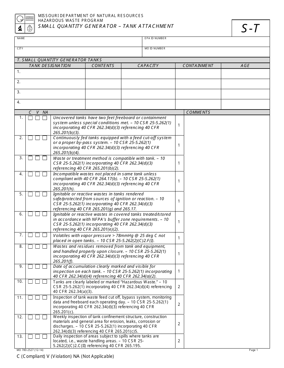 Form MO780-2527 - Fill Out, Sign Online and Download Fillable PDF ...