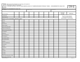 Form CR-G (MO780-2142) Download Fillable PDF or Fill Online Closure ...