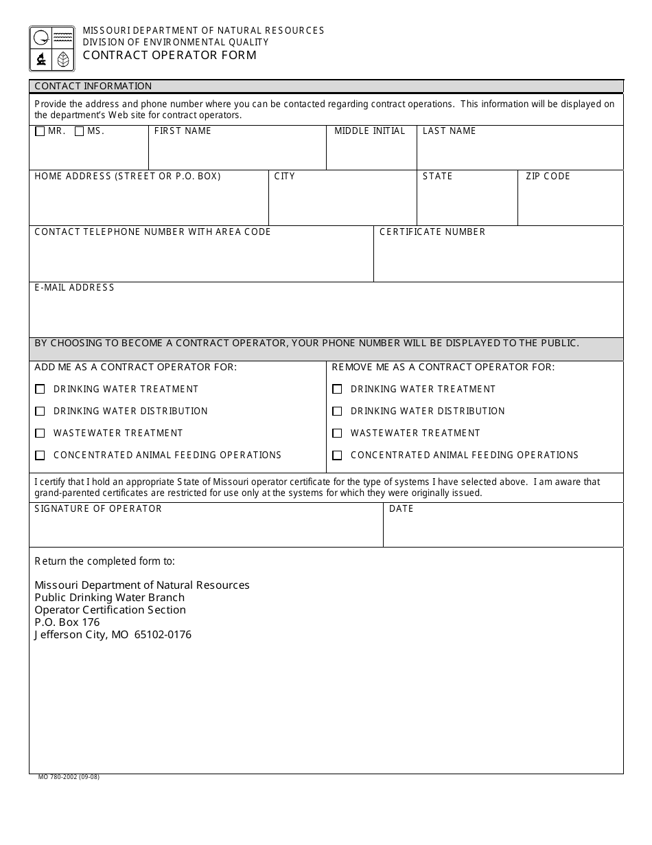Form MO780-2002 - Fill Out, Sign Online and Download Fillable PDF ...