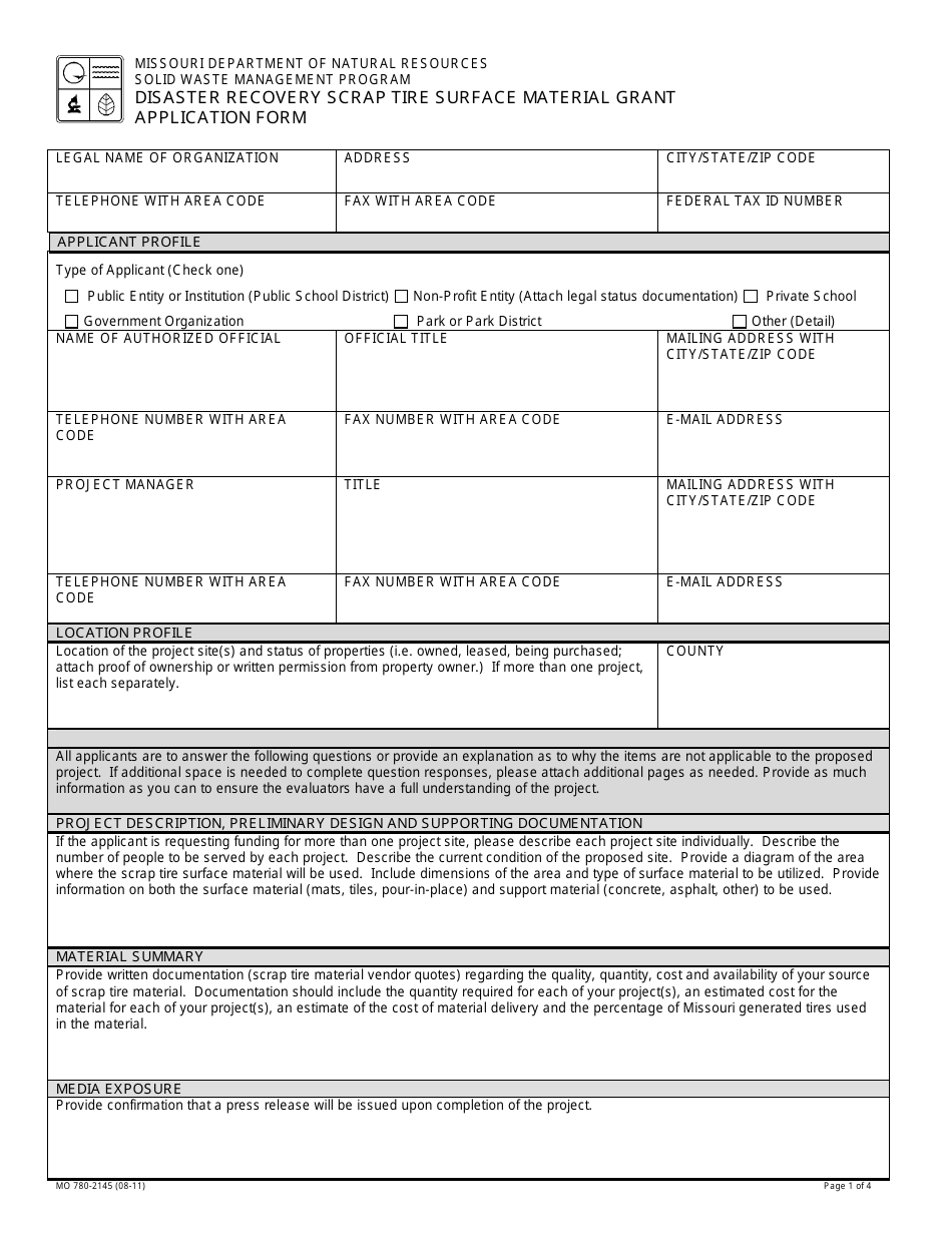 Form MO780-2145 - Fill Out, Sign Online and Download Fillable PDF ...