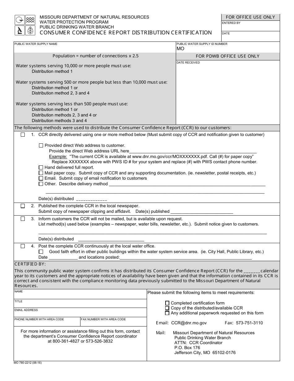 Form MO780-2212 - Fill Out, Sign Online and Download Fillable PDF ...