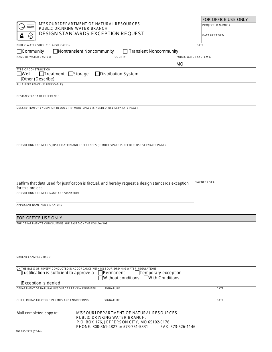 Form MO780-2221 - Fill Out, Sign Online and Download Fillable PDF ...