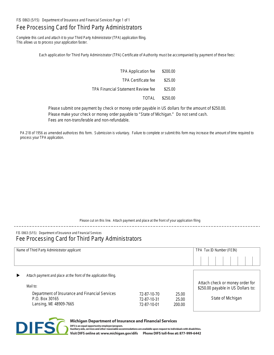 Form FIS0863 - Fill Out, Sign Online and Download Fillable PDF ...