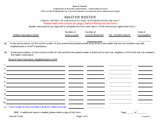 Form 620 - Fill Out, Sign Online and Download Fillable PDF, Nevada ...