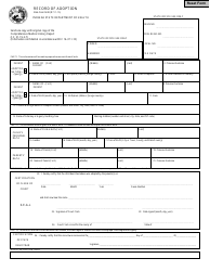 State Form 5438 Download Fillable PDF or Fill Online Record of Adoption ...