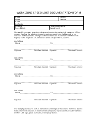 Minnesota Work Zone Speed Limit Documentation Form - Fill Out, Sign ...