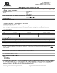 Mississippi Emergency Purchase Request Form Download Printable PDF ...