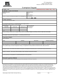 Mississippi Exemption Request Form Download Printable PDF | Templateroller
