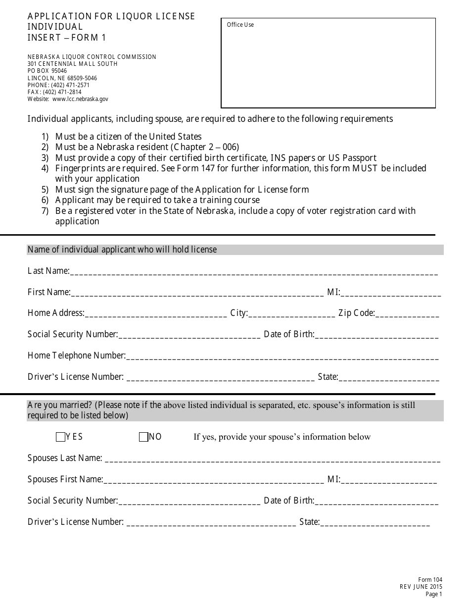 Form 104 (1) - Fill Out, Sign Online and Download Fillable PDF ...