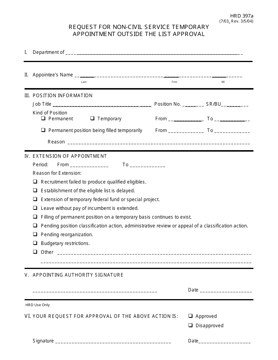 HRD Form HRD397A - Fill Out, Sign Online and Download Printable PDF ...