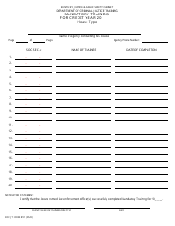 DOCJT Form 101 Download Printable PDF or Fill Online Mandatory Training ...