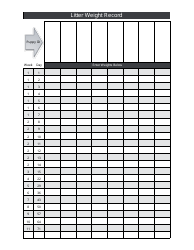 Puppy Litter Weight Record Spreadsheet Template Download Printable PDF ...