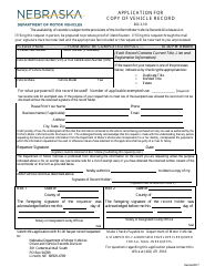 Nebraska Application for Transporter Plate Download Fillable PDF ...