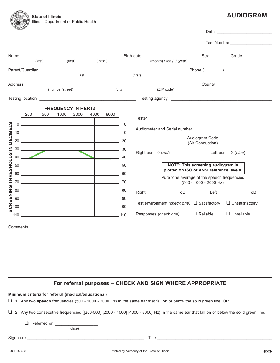 Form IOCI15-383 - Fill Out, Sign Online and Download Fillable PDF ...