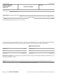 Form PC562 Download Fillable PDF or Fill Online Notice of Hearing ...