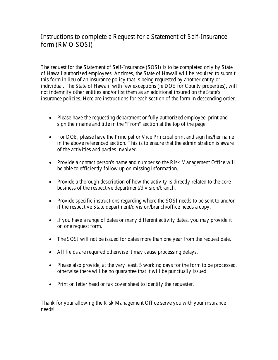 Download Instructions for Form RM-SOSI Request for Statement of Self ...