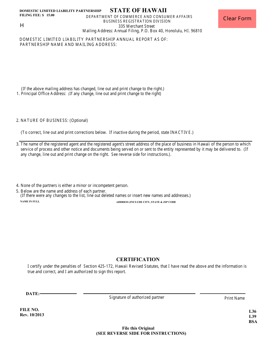 Form K5 - Fill Out, Sign Online and Download Fillable PDF, Hawaii ...