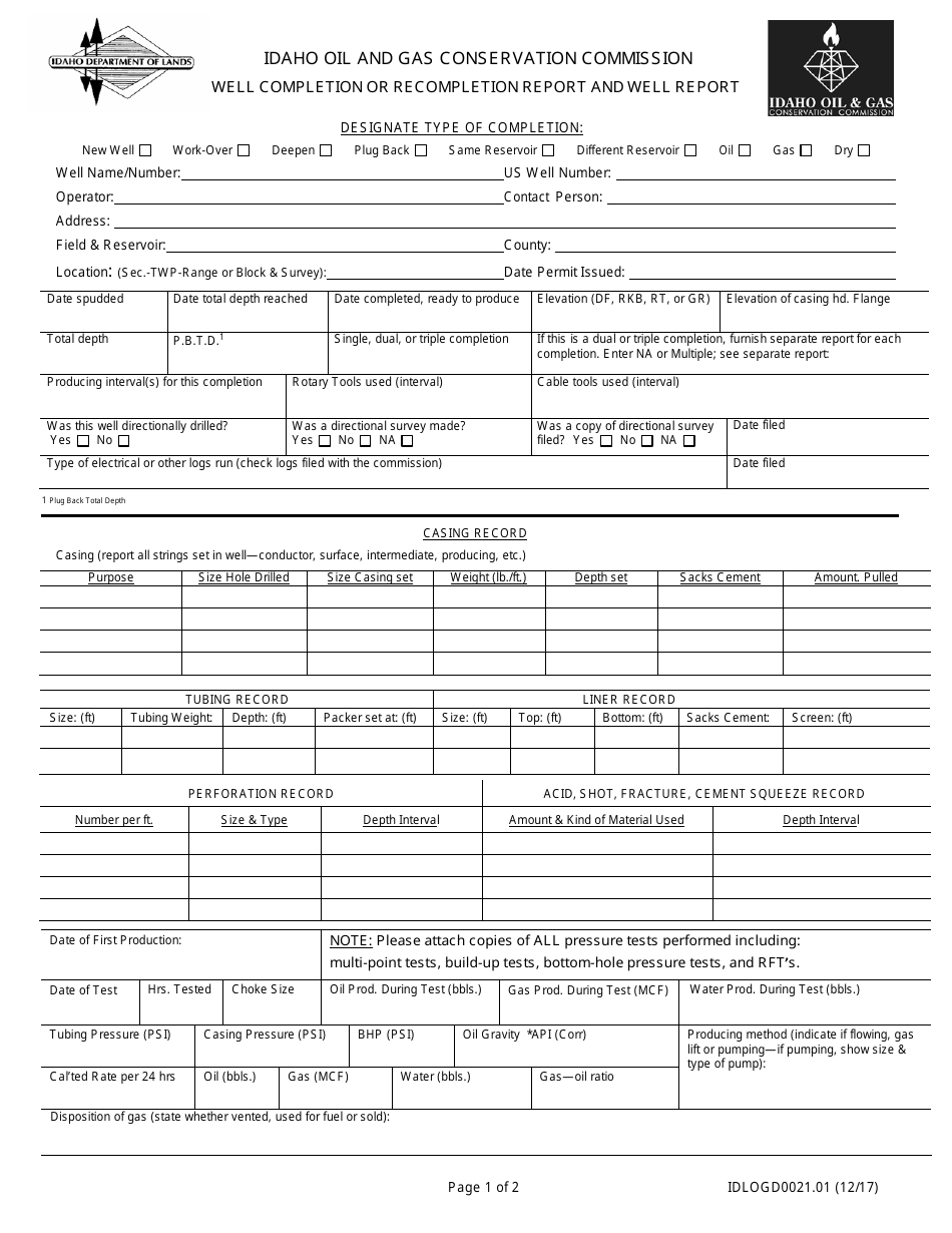 Form IDLOGD0021.01 - Fill Out, Sign Online and Download Fillable PDF ...