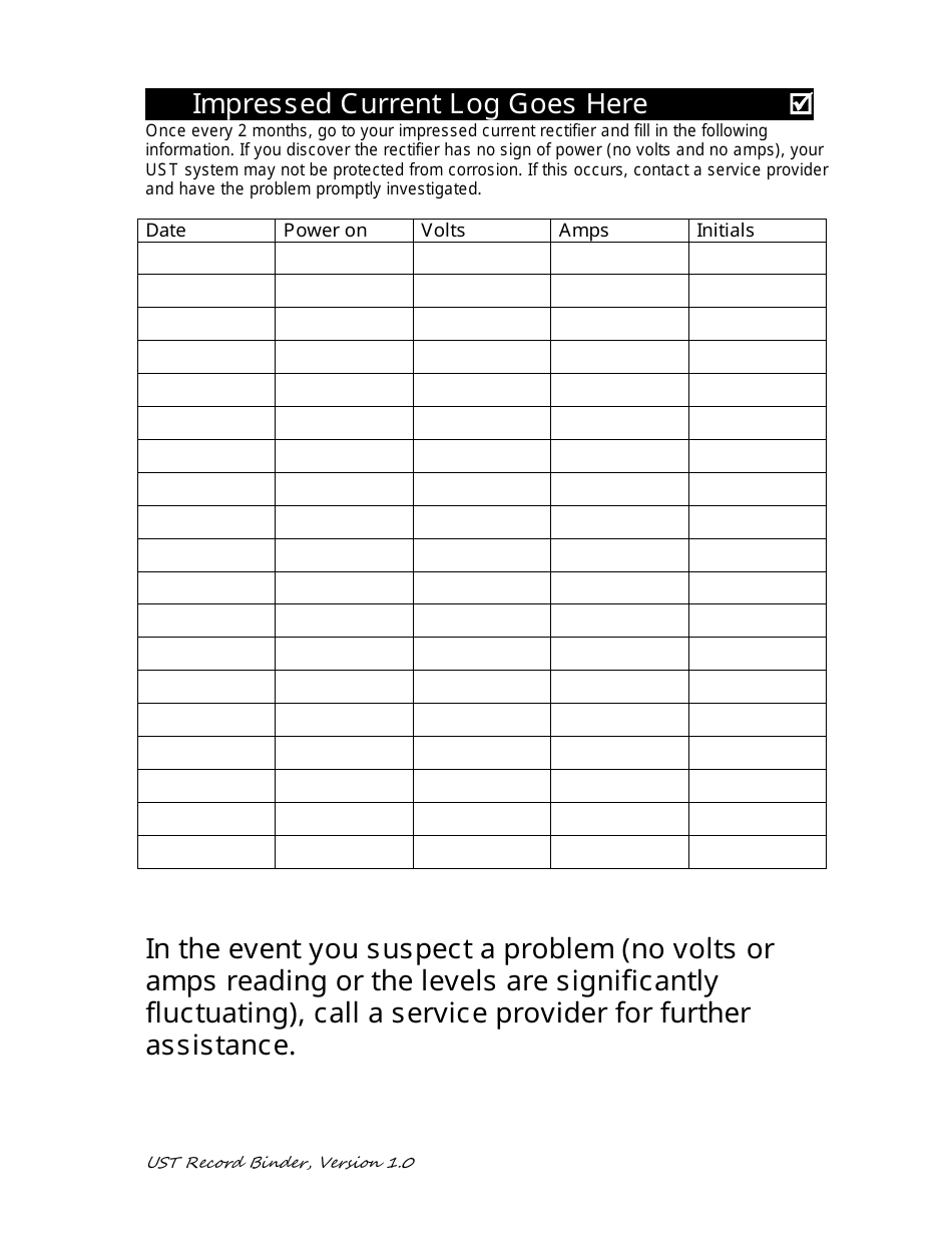 Idaho Impressed Current Rectifier Log - Fill Out, Sign Online and ...