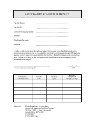 Illinois Certification of Concrete Quality - Fill Out, Sign Online and ...