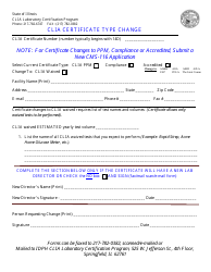 Illinois Clia Certificate Type Change Form Download Fillable PDF ...