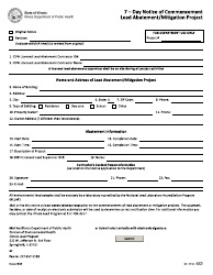 Illinois 7-day Notice of Commencement Lead Abatement/Mitigation Project ...