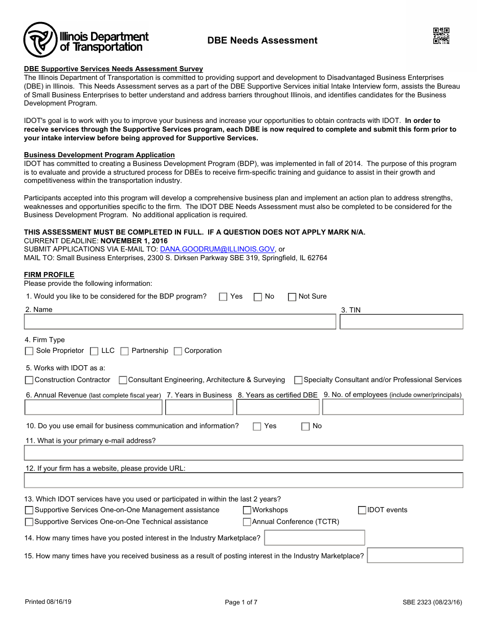 Form SBE2323 - Fill Out, Sign Online and Download Fillable PDF ...