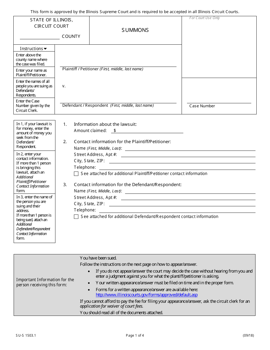Form SU-S1503.1 - Fill Out, Sign Online and Download Fillable PDF ...