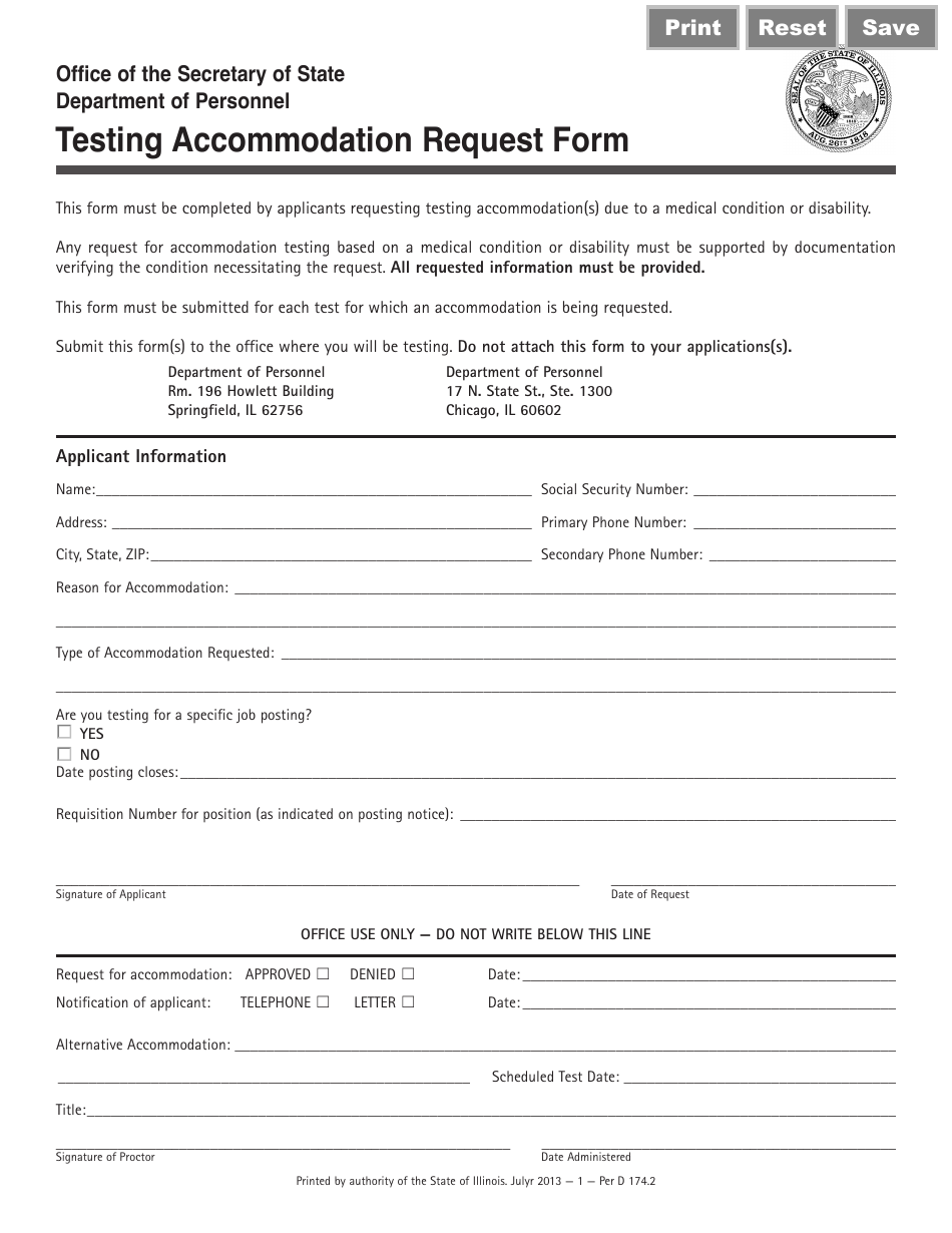 Form Per D174 - Fill Out, Sign Online and Download Fillable PDF ...