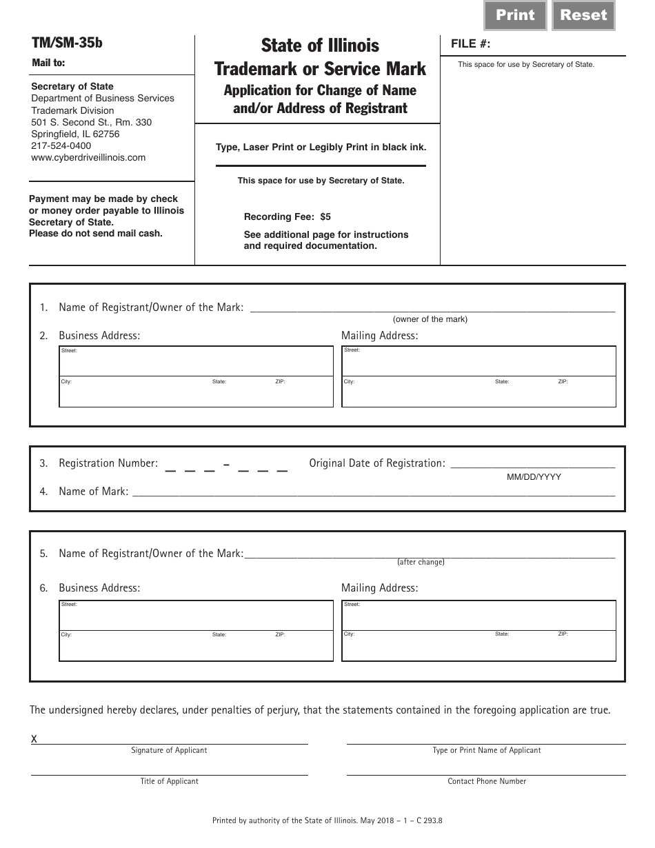 Form C293.8 (TM/SM-35B) - Fill Out, Sign Online and Download Fillable ...