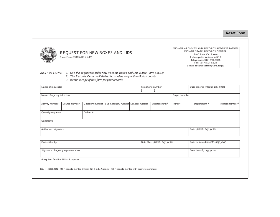 State Form 53485 - Fill Out, Sign Online and Download Fillable PDF ...