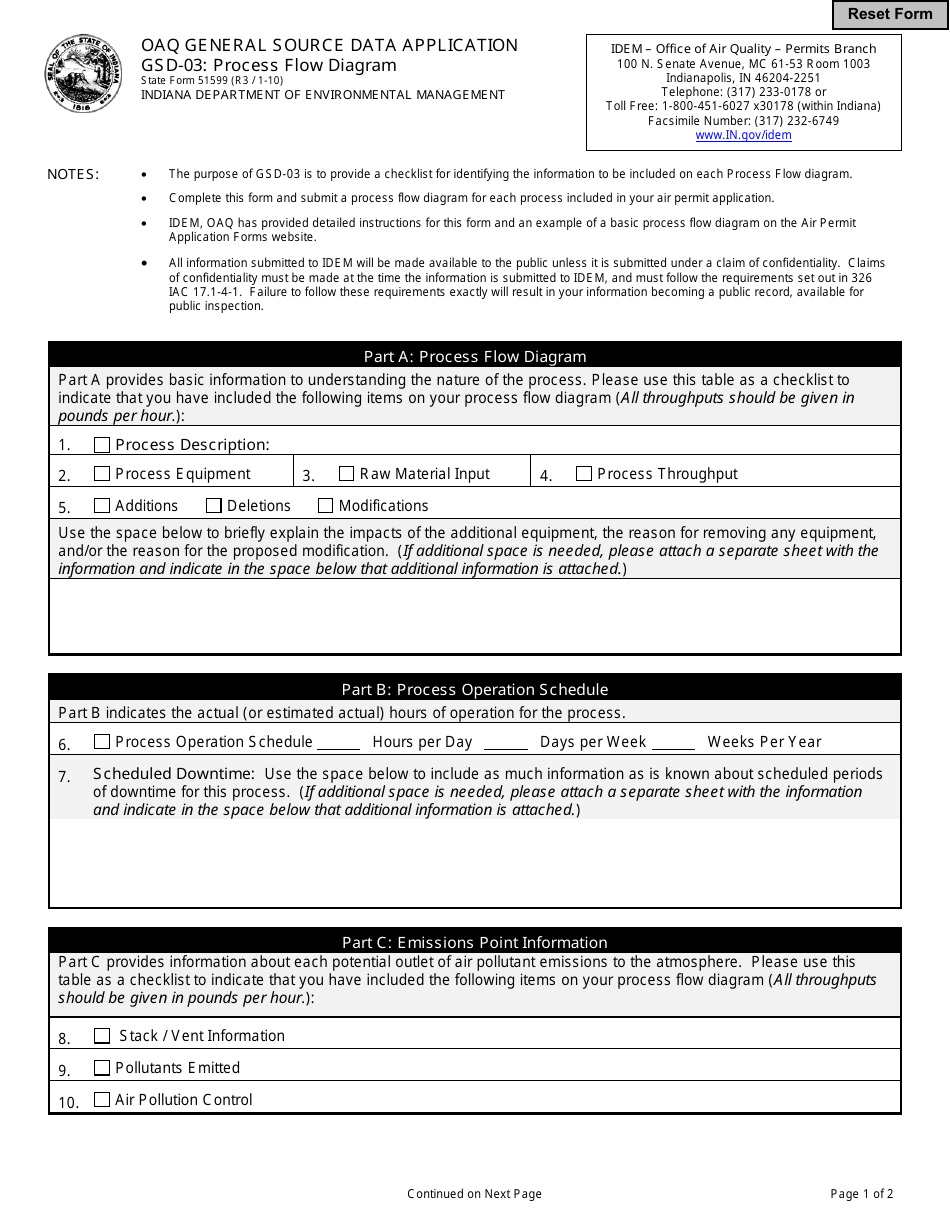 Form GSD-03 (State Form 51599) - Fill Out, Sign Online and Download ...