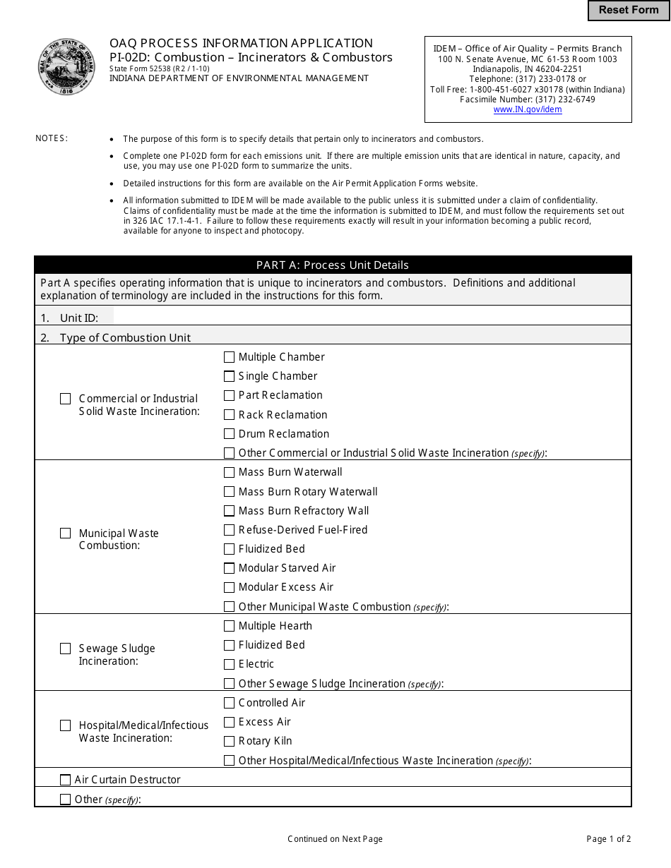 State Form 52538 (PI-02D) - Fill Out, Sign Online and Download Fillable ...