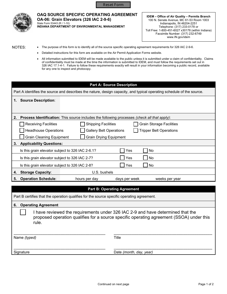 State Form 53443 (OA-06) - Fill Out, Sign Online and Download Fillable ...